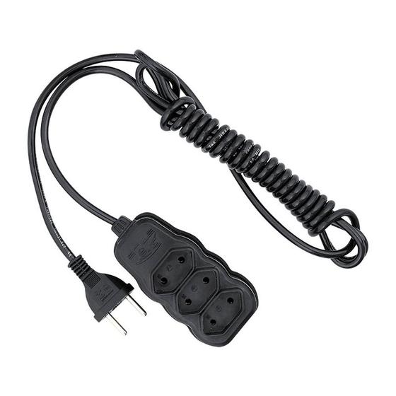 Extensao Multipla Cabo Pp 2X0,75 - 3 Metros - 10 Amperes IBERICA FIOS E ...