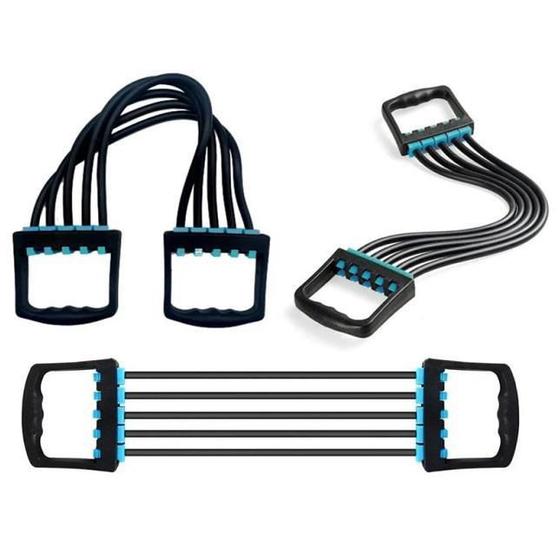 Extensor 5 Elástico Academia Musculação Treino Fitness - Western ...