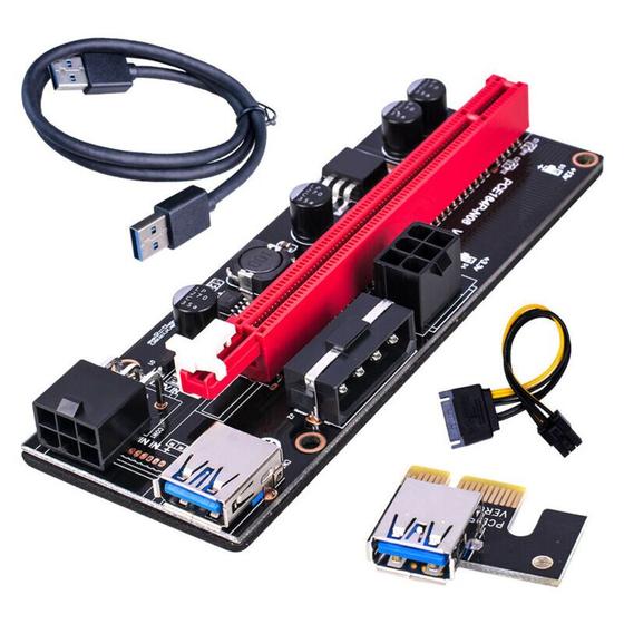 Extensor de GPU PCI-E Express USB 3.0 6-pinos 1x para 16x (Preto ...