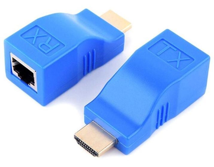 Extensor Hdmi 3d 30 Metros Via 1 Cabo De Rede Rj45 Cat5e/6 - TOMATE ...