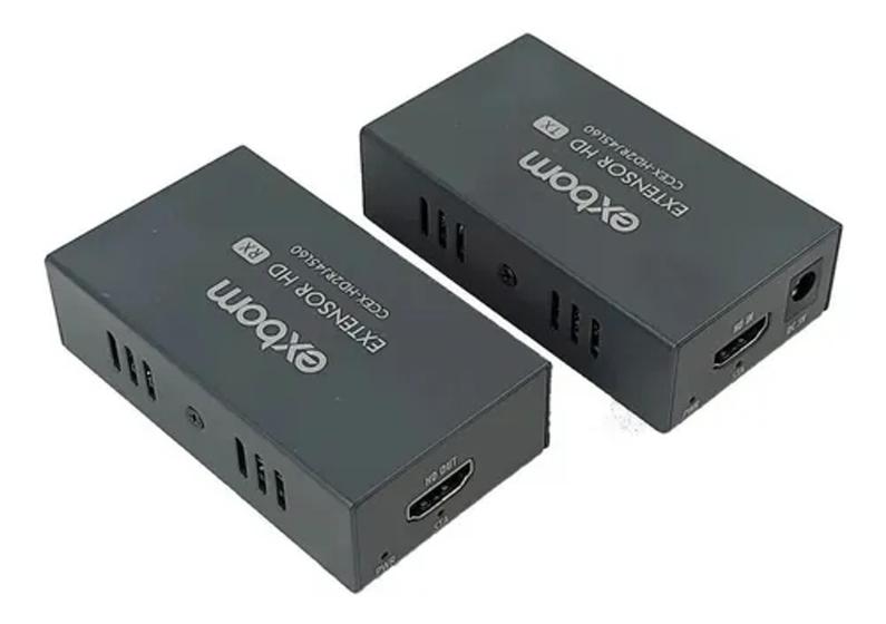 Extensor Hdmi 60 Metros Via Cabo Rede Rj45 Cat5e Cat6 Full - EXBOM ...