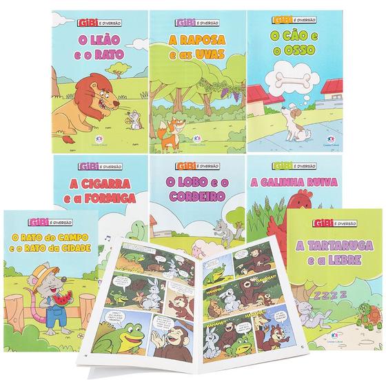 Fábulas Contos Clássicos Infantis Histórias Lições Em Quadrinhos Kit 9 ...