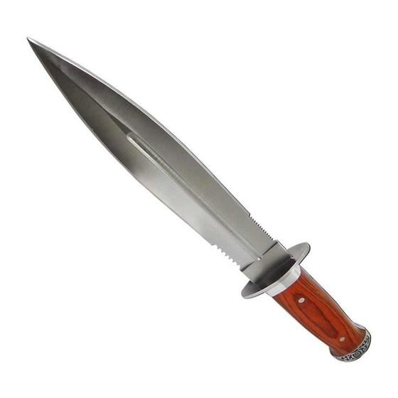 Faca 2 Gumes HZ-0931 Aço Inox e Cabo Madeira - Facas - Magazine Luiza