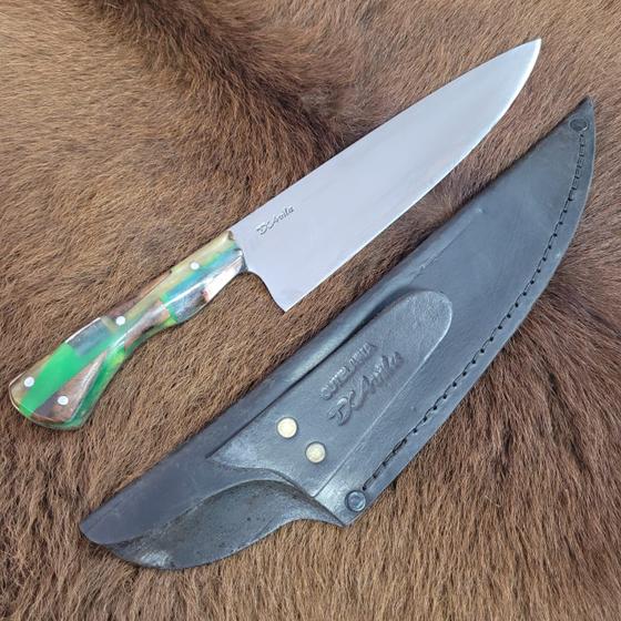 Faca Chefe Laminada 8", em Aço Carbono 5160 - D'AVILA - Faca para ...