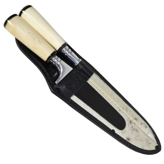 Faca Com Chaira E Bainha Para Churrasco Karanda - Karandá - Kit ...