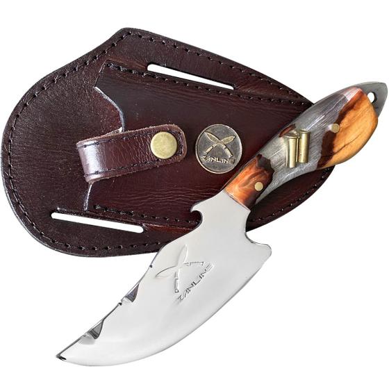 Faca Coreadeira 4" Aço Inox 420c Cabo Híbrido com Cápsula Calibre e ...