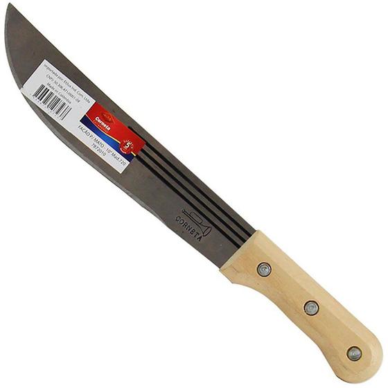 Faca Corneta 3 listras para Mato e Cacau cabo de madeira 10pol(25cm) a ...