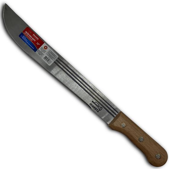 Faca Corneta 3 listras para Mato e Cacau cabo de madeira 10pol(25cm) a ...