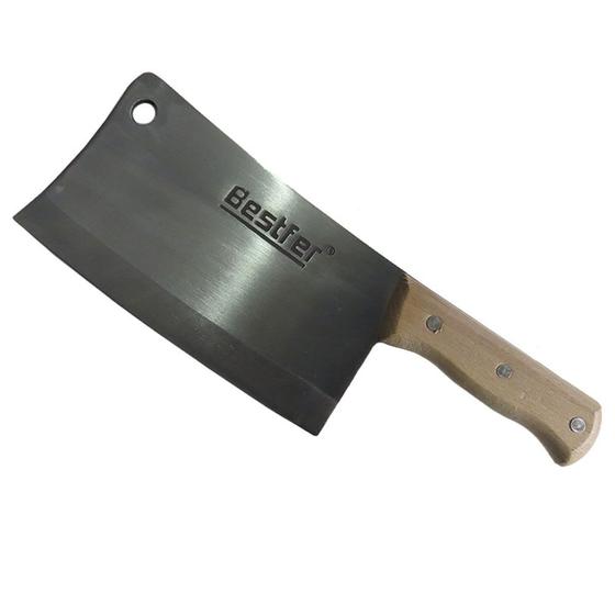 Faca Cutelo Artesanal Aço Manganês 18cm Lamina 5mm Bestfer - Cutelo ...