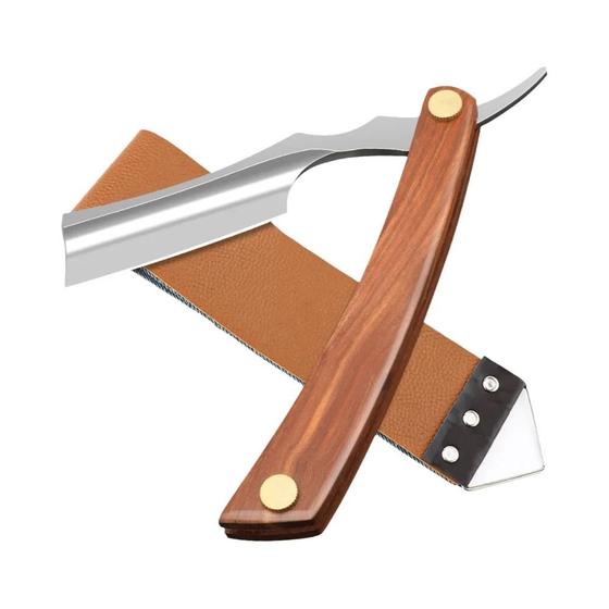 Faca De Barbear Profissional De Borda Reta Masculina, Barbeador Manual ...
