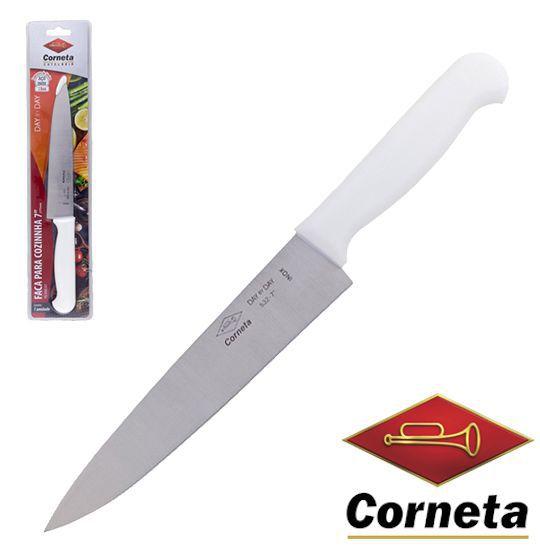 Faca de cozinha de inox 7'' cabo plastico branco - WESTERN - Facas ...