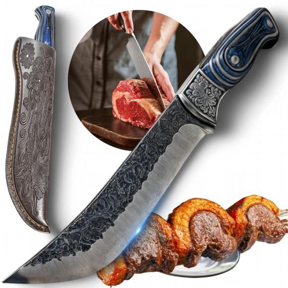 Faca de Cozinha e Churrasco Aço de Alta Qualidade, Pegada Ergonômica e ...