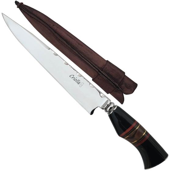 Faca Forjada Integral Artesanal Mosqueada Aço Inox Alemão 420c ...