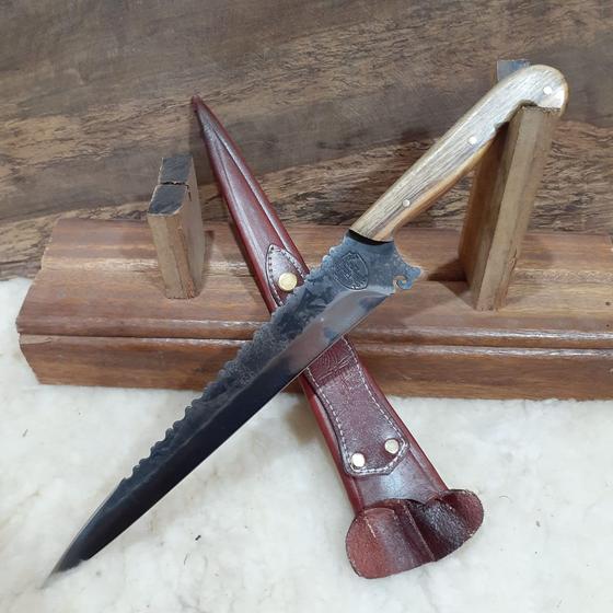 Faca Gaúcha 100% Artesanal, Churrasco, Modelo TIARAJU, Aço Carbono, 12 ...