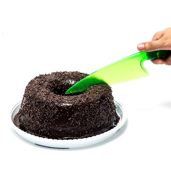 Faca Grande Corta Bolos Plástico Verde-clara Corte Preciso - DASSHAUS ...