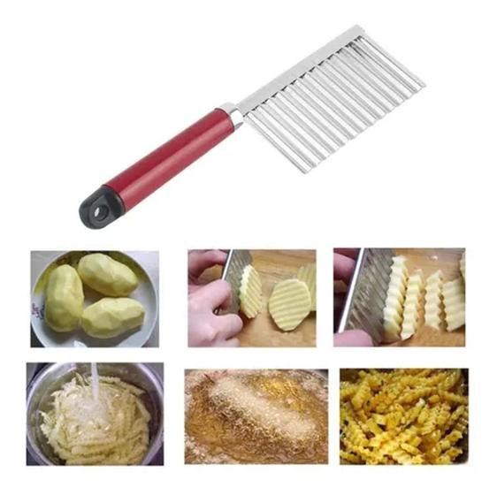 Faca Lamina Ondulada Para Cortar Batata Cenoura Queijo Etc.... - LIFE ...