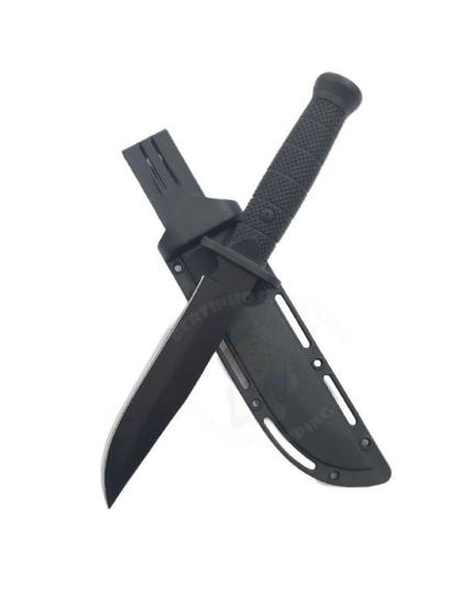 Faca Preta Militar Tática Aço Inox Afiada + Bainha Rígida - TAUE - Faca ...