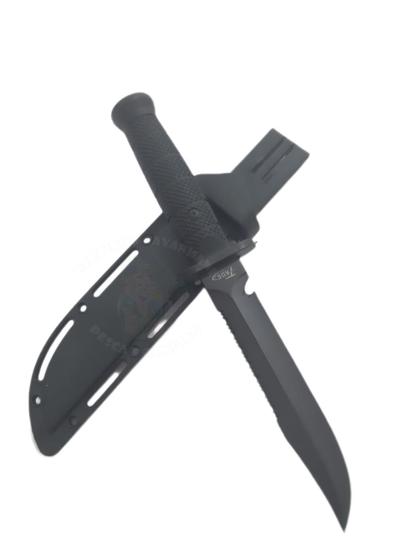 Faca Preta Militar Tática Aço Inox Afiada + Bainha Rígida - TAUE - Faca ...