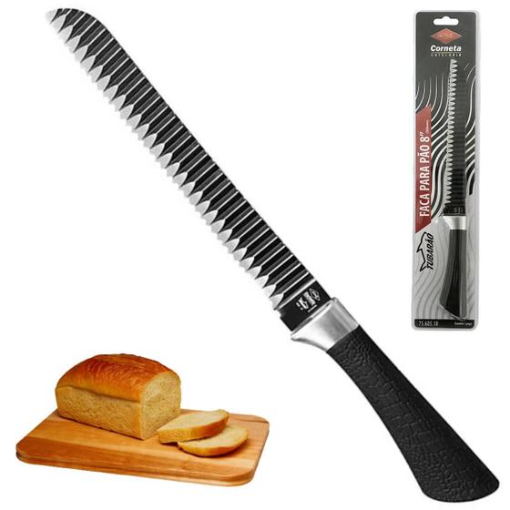 Faca Shark Chef Profissional Pão Bolos 8pol (20cm) Corneta - Faca Chef ...