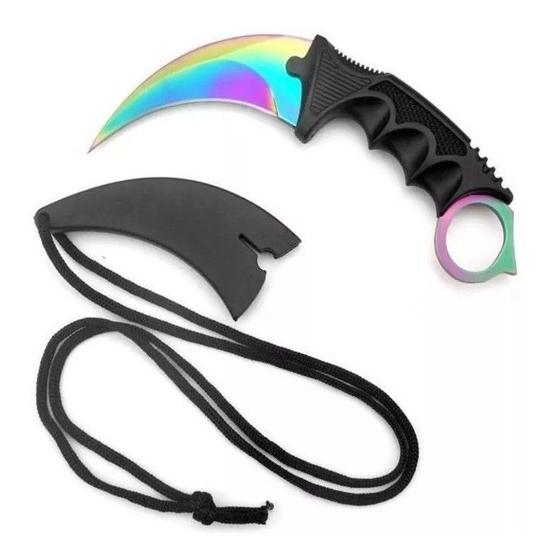 Faca Tatica Karambit Cs Go Multi-color Hawk combate Afiado com baia ...
