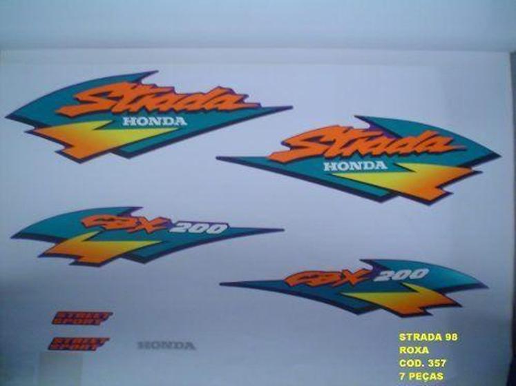 Faixa Cbx 200 Strada 98 - Moto Cor Roxa (357 - Kit Adesivos) - Jotaesse ...