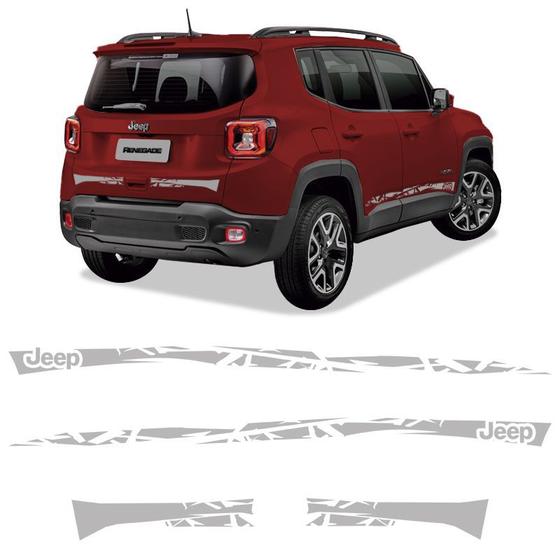 Faixa Jeep Renegade Turbo Adesivo Lateral/Traseiro Prata - SPORTINOX ...