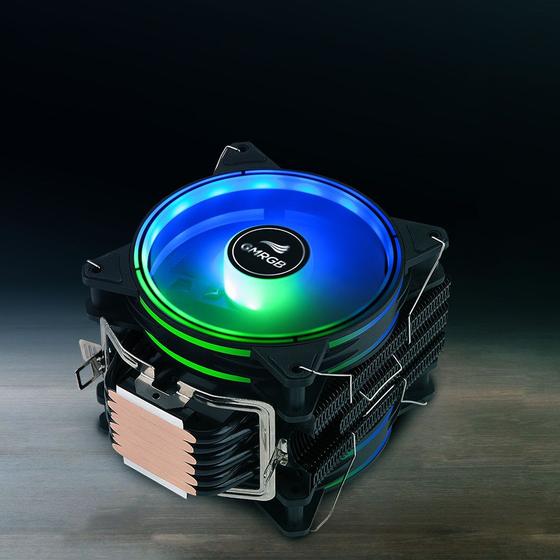 Fan Cooler Pc Gamer Led Rgb 120mm 4 Pin Radiador 6 Tubos P Processador ...
