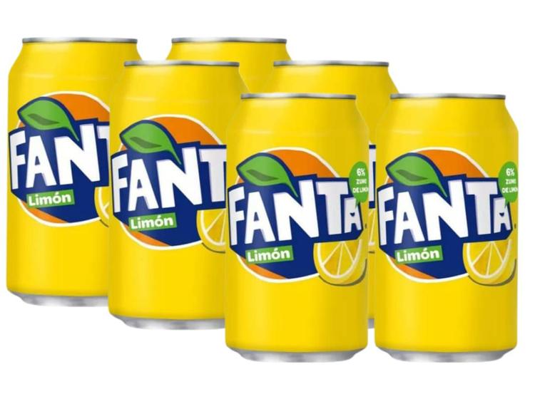 Fanta Lemon Limão Refrigerante 330ml Importado - 6unid - Refrigerante ...