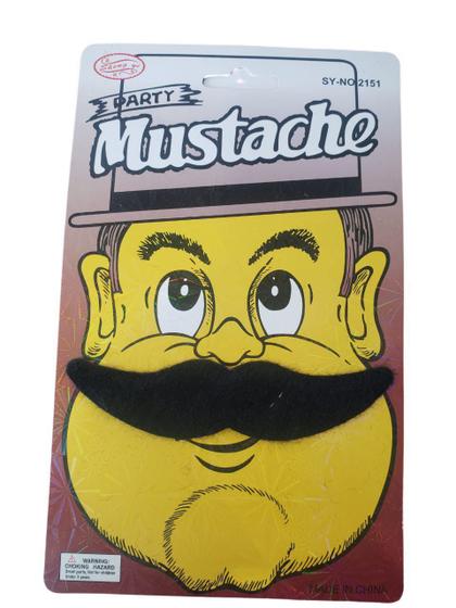 Fantasia bigode falso preto em pelúcia modelo 2152 - Lynx Produções ...