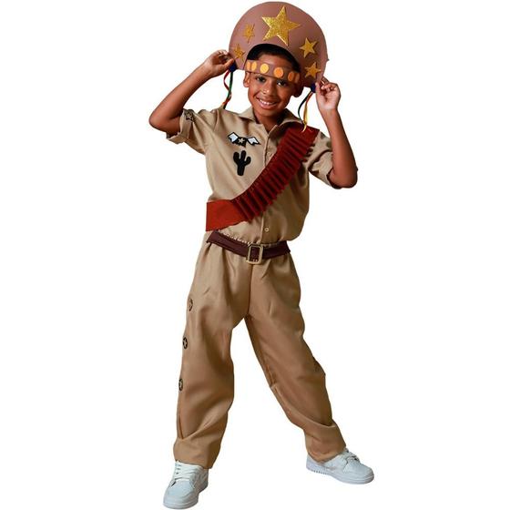 Fantasia Cangaceiro Infantil pra Menino de Luxo Roupa Lampião Completa ...