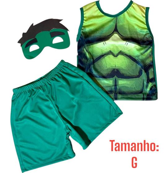 Fantasia de Carnaval Infantil Hulk Menino Roupa Hulk com Mascara Festa ...