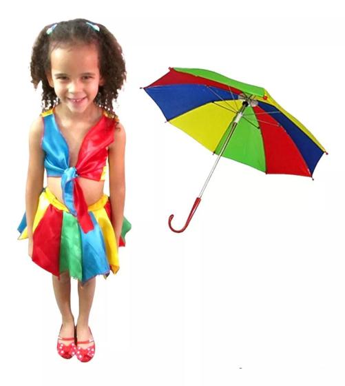 Fantasia Frevo Infantil Feminina Completa Carnaval Roupa Festa Típica ...