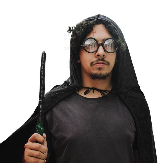 Fantasia Infantil Harry Potter Kit Óculos e Varinha Som Luz - Apollo ...