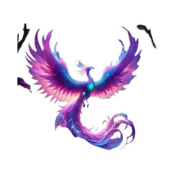 Fantasia Phoenix Pintura Em Tela Arte Da Parede Abstrata Antigo Pássaro ...