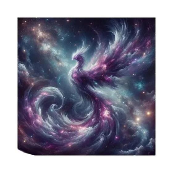 Fantasia Phoenix Pintura Em Tela Arte Da Parede Abstrata Antigo Pássaro ...
