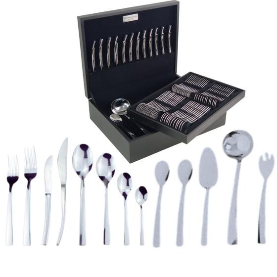 Faqueiro 101 Pçs - Ravel Aço Inox Cor Prata C/ Estojo - Fracalanza ...