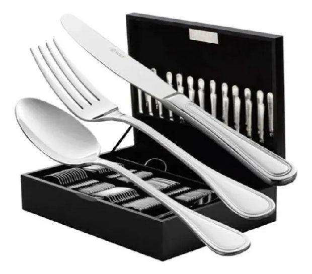 Faqueiro 130 Peças Aço Inox Avalon Com Estojo Madeira Wolff Cor Prata ...
