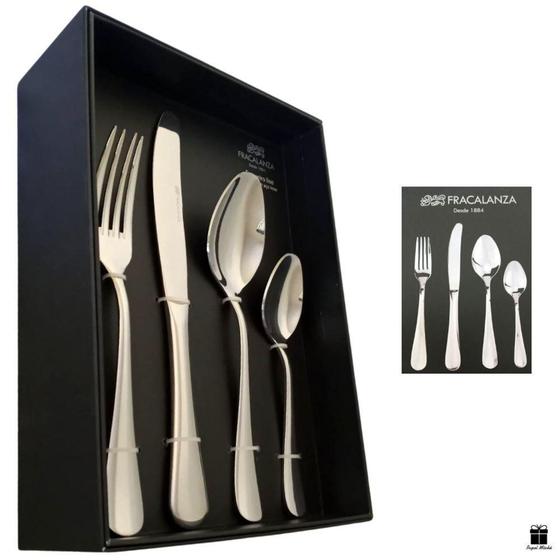 Faqueiro 24 Peças Aço Inox 18/0 3mm Espessura -Mod. Liso Fracalanza ...