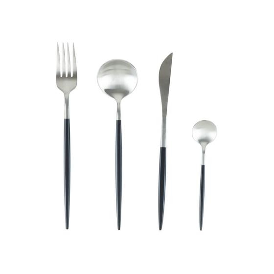 Faqueiro 24Pc AÇo Inox Kyoto Inox/Preto - URBAN - Faqueiros - Magazine ...