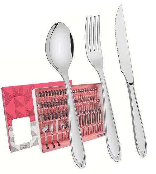 Faqueiro 84 Peças Laguna Aço Inox Tramontina com Facas de Churrasco ...