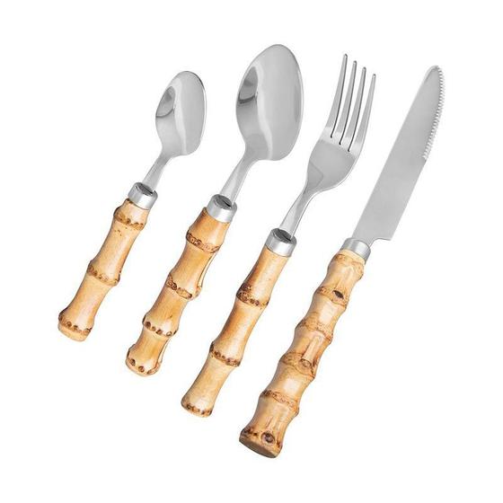 Faqueiro Bambu 24 peças 42 cm Home Style - Faqueiros - Magazine Luiza