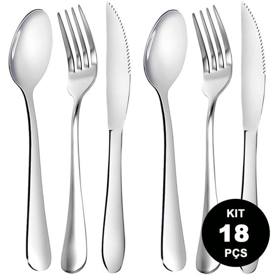 Faqueiro Inox Completo Kit Talher Faca Garfo Colher Para Cozinha ...