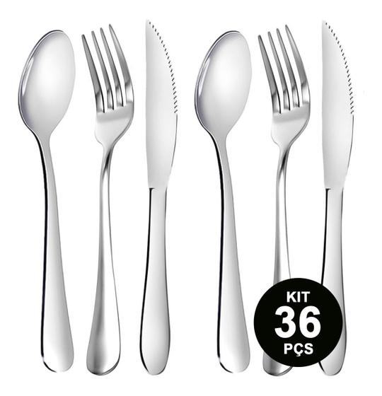 Faqueiro Inox Completo Kit Talher Faca Garfo Colher Para Cozinha ...