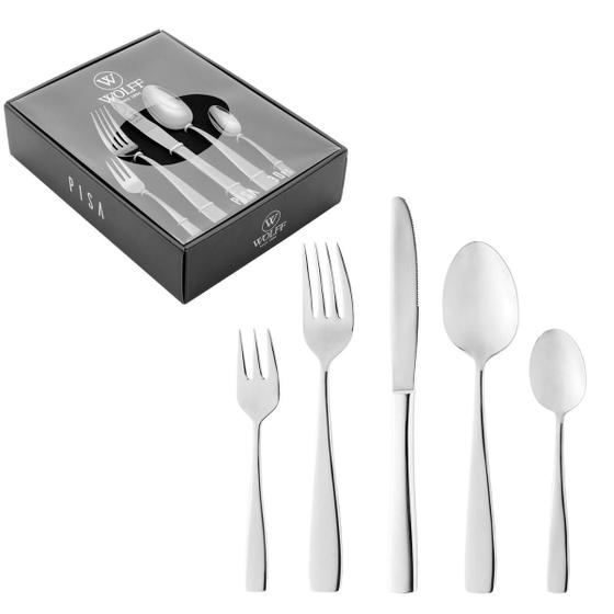 Faqueiro Jogo de Talheres Kit 30 Peças Aço Inox Talher Mesa Wolff Luxo ...