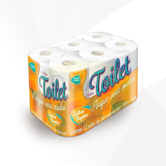 Fardo Com 48 Rolos De Papel Higiênico Toilet Folha Dupla 30M - Papel ...