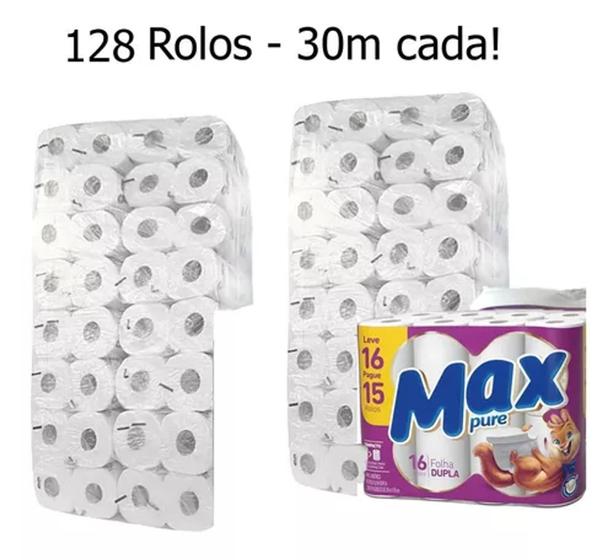 Fardo Papel Higiênico Folha Dupla 128 Rolos 30m - Atacado - 3G - Papel ...