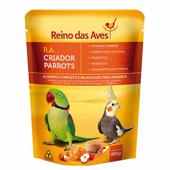 Farinhada RA Criador Parrots 400g Psitacídeos Calopsita Papagaio ...