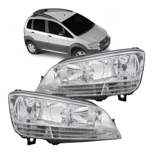 Farol Idea 2005 2006 2007 2008 2009 2010 Cromado Adventure - Fiat ...