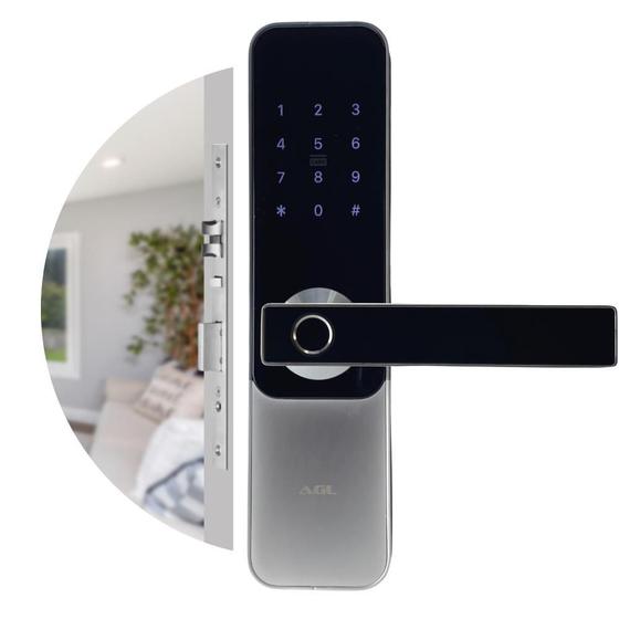 Fechadura Eletrônica Digital Agl H30 Bio Tuya Bluetooth - Fechadura ...