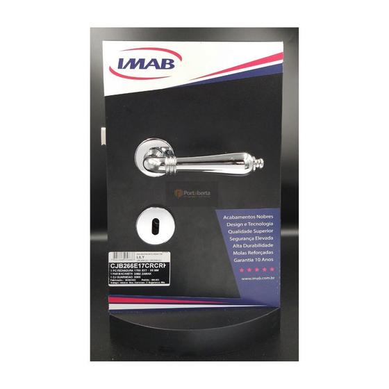 Fechadura porta interna quarto lily imab cromada cr máquina 55mm colonial clássica - Fechadura ...